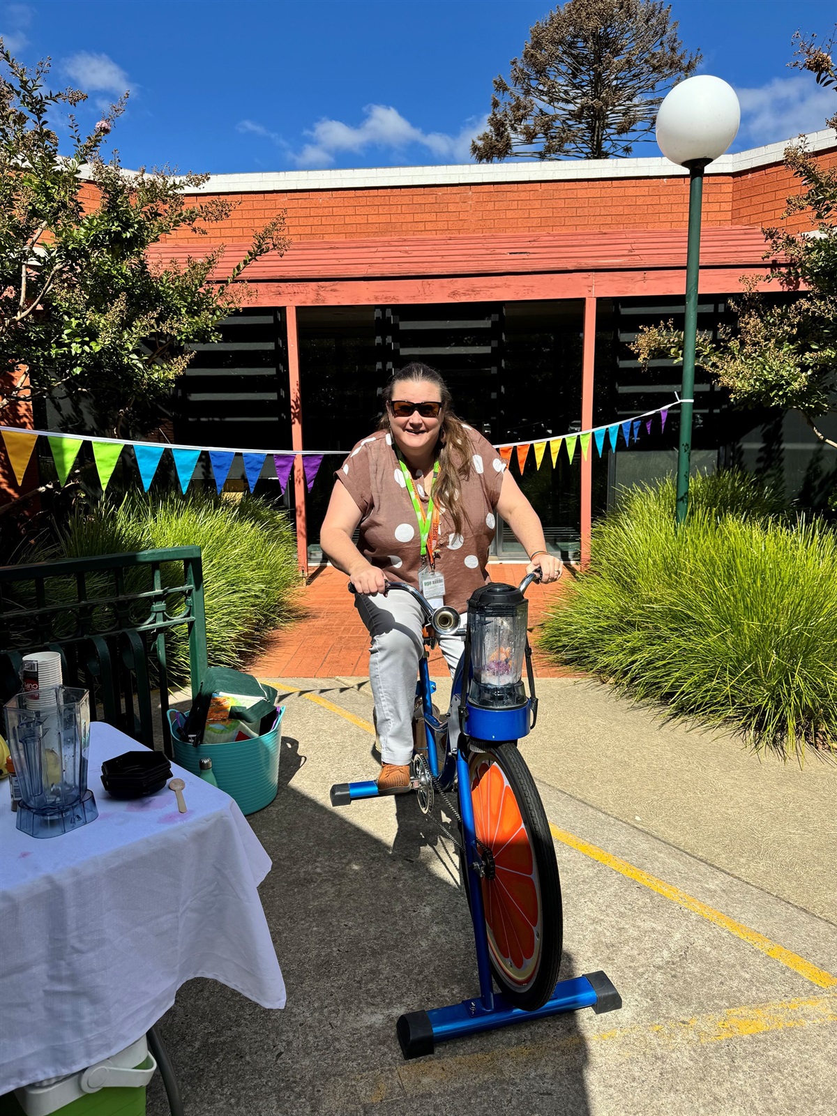 Smoothie bike a welcome treat at St Arnaud Library